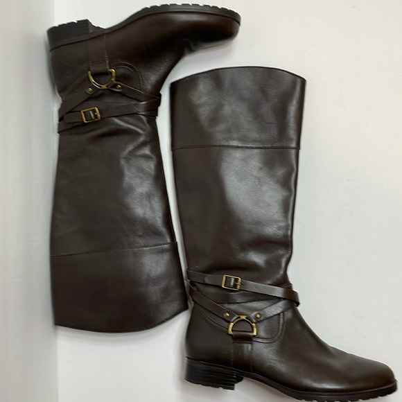 Ralph Lauren | Shoes | Euc Ralph Lauren Brown Leather Riding Boots Size ...